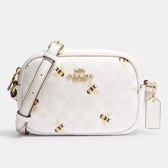 Coach | Bags | Coach Mini Jamie Camera Bag In Signature Canvas With Bee ...